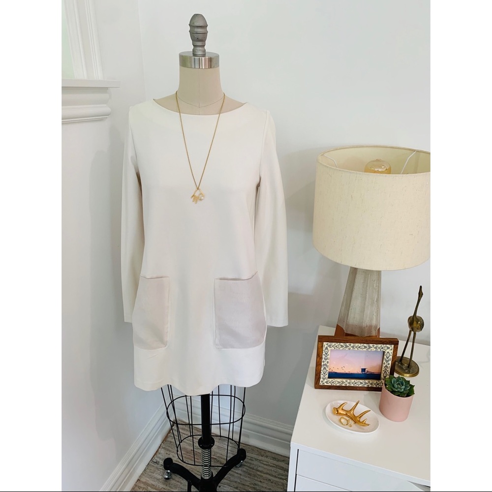 Cos Mini Shift Dress With Silk Pockets - Gem